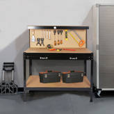 Shain 64'' W Wood Top Workbench | Wayfair