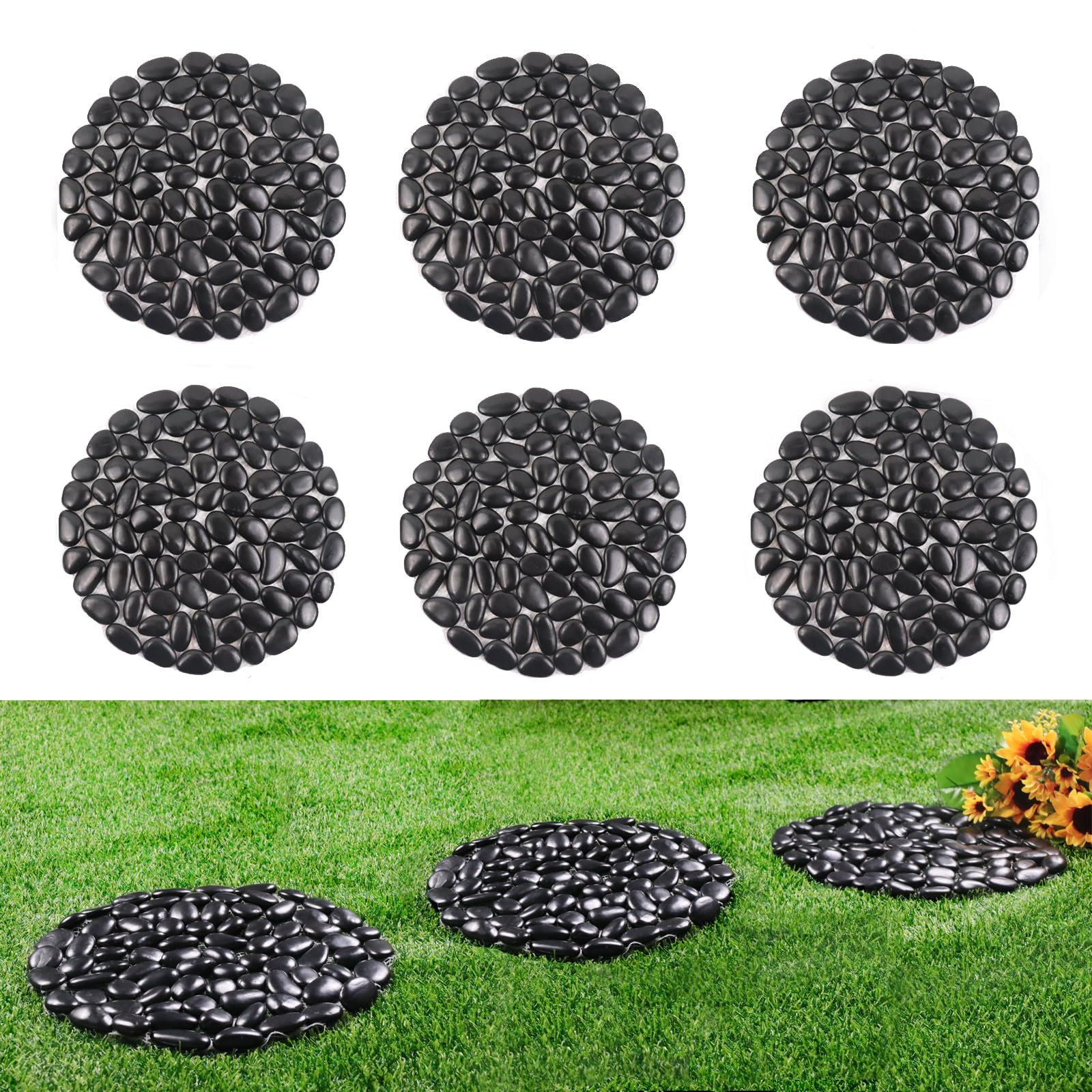 Arlmont & Co. 12 inch River Rock Stepping Stone - Wayfair Canada