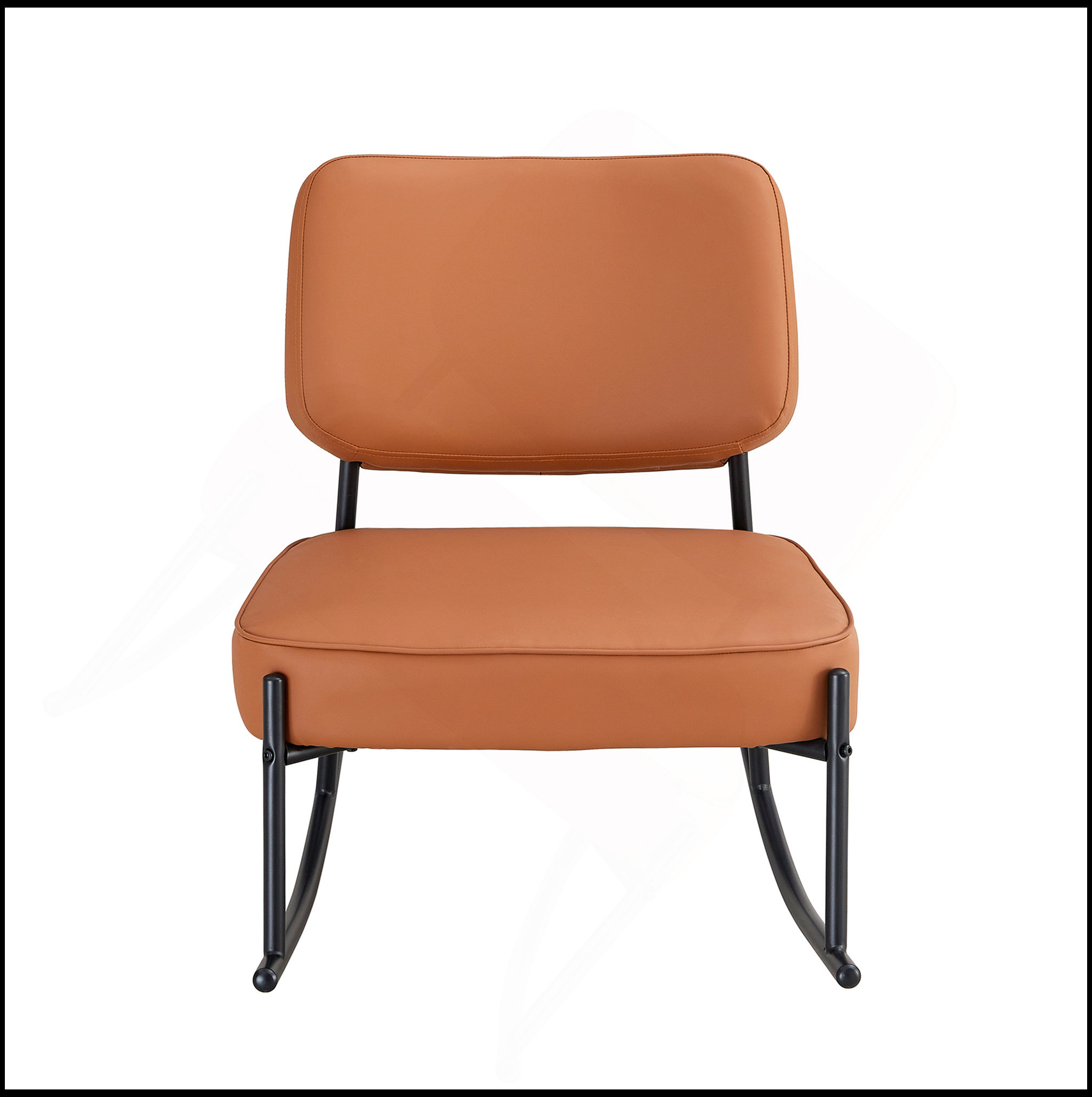 Mercer41 PU Material Cushioned Rocking Chair, Unique Rocking Chair ...