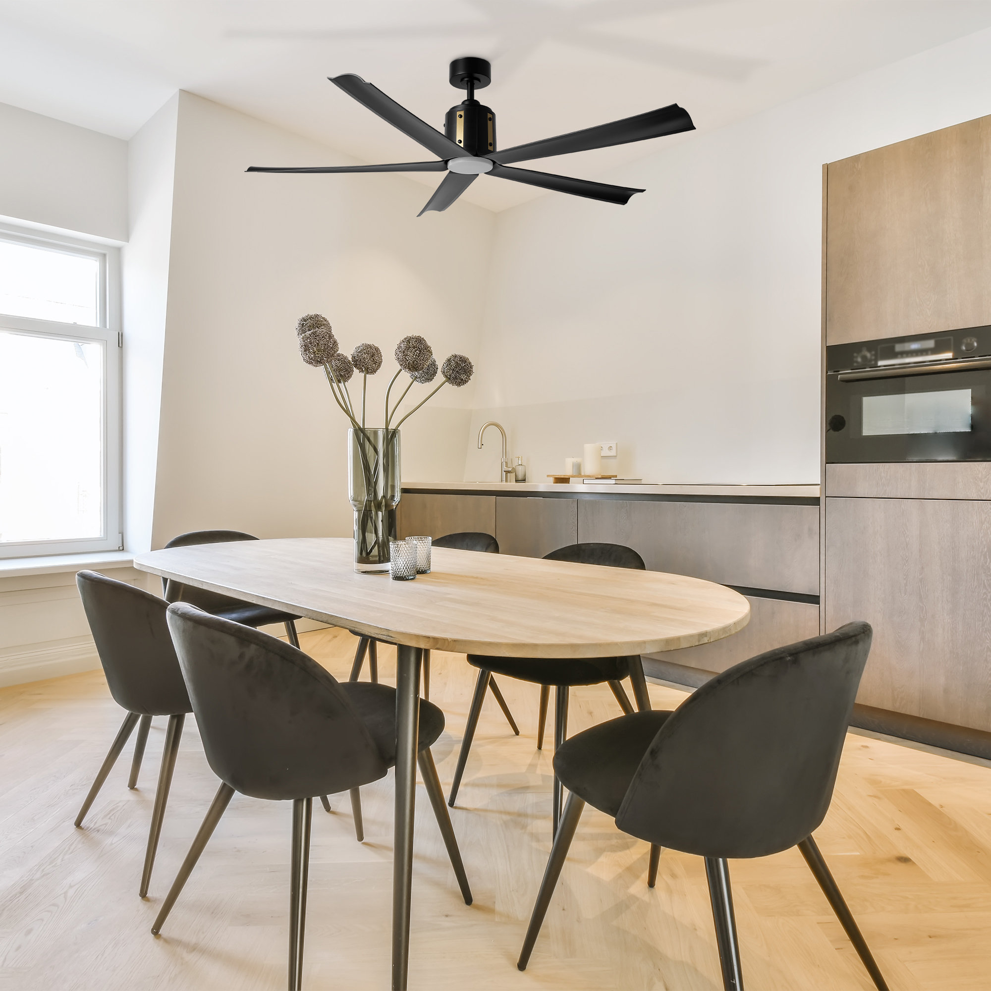 Wrought Studio™ 60-inch Ceiling Fan with Remote and Light Kit Included ...
