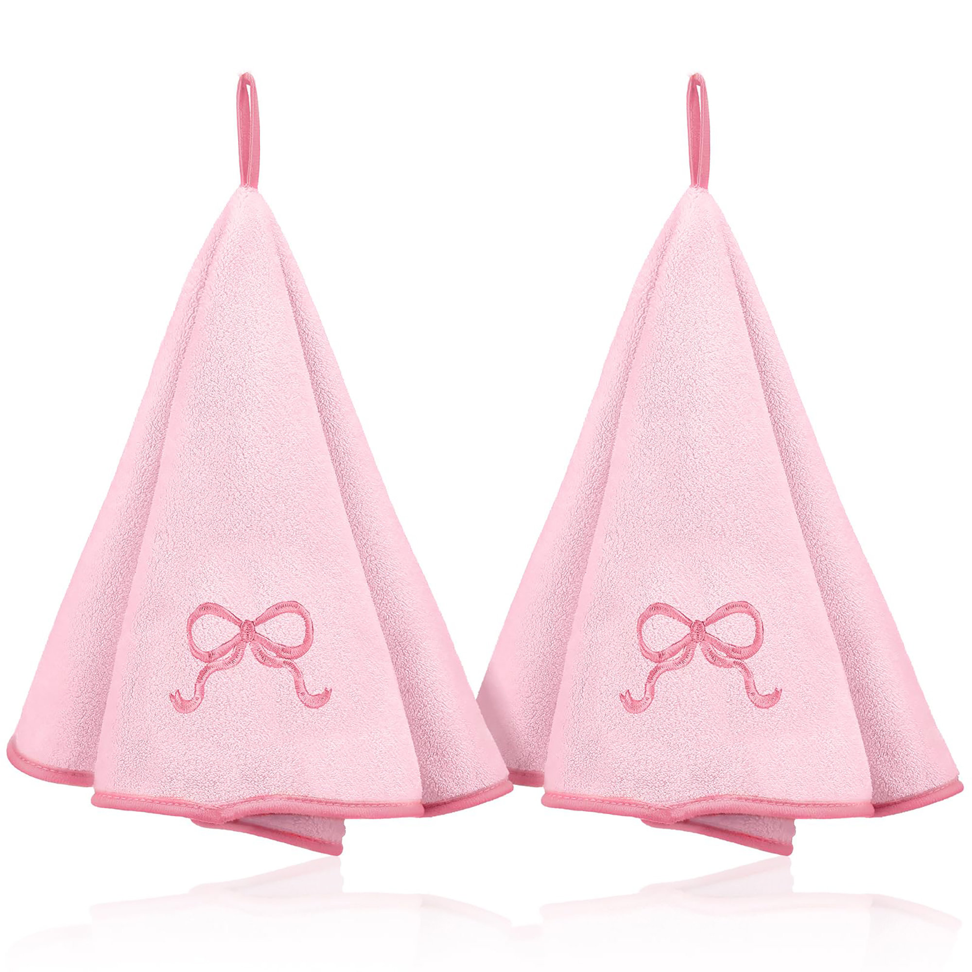 Astoria Grand 2 Pink Bow Hand Towels | Wayfair