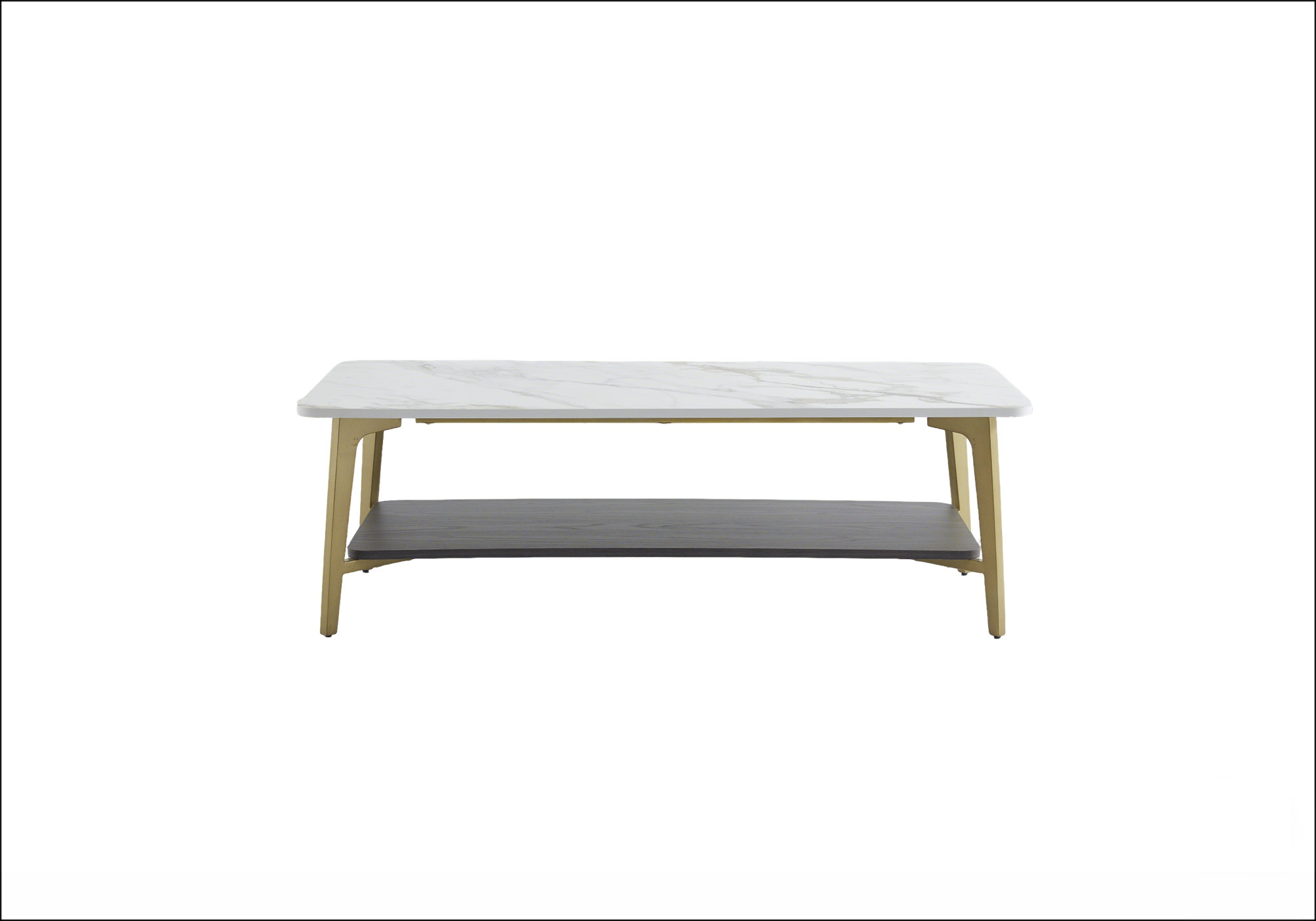 Mercer41 Coffee Table Rectangular Center Table for Living Room Open ...