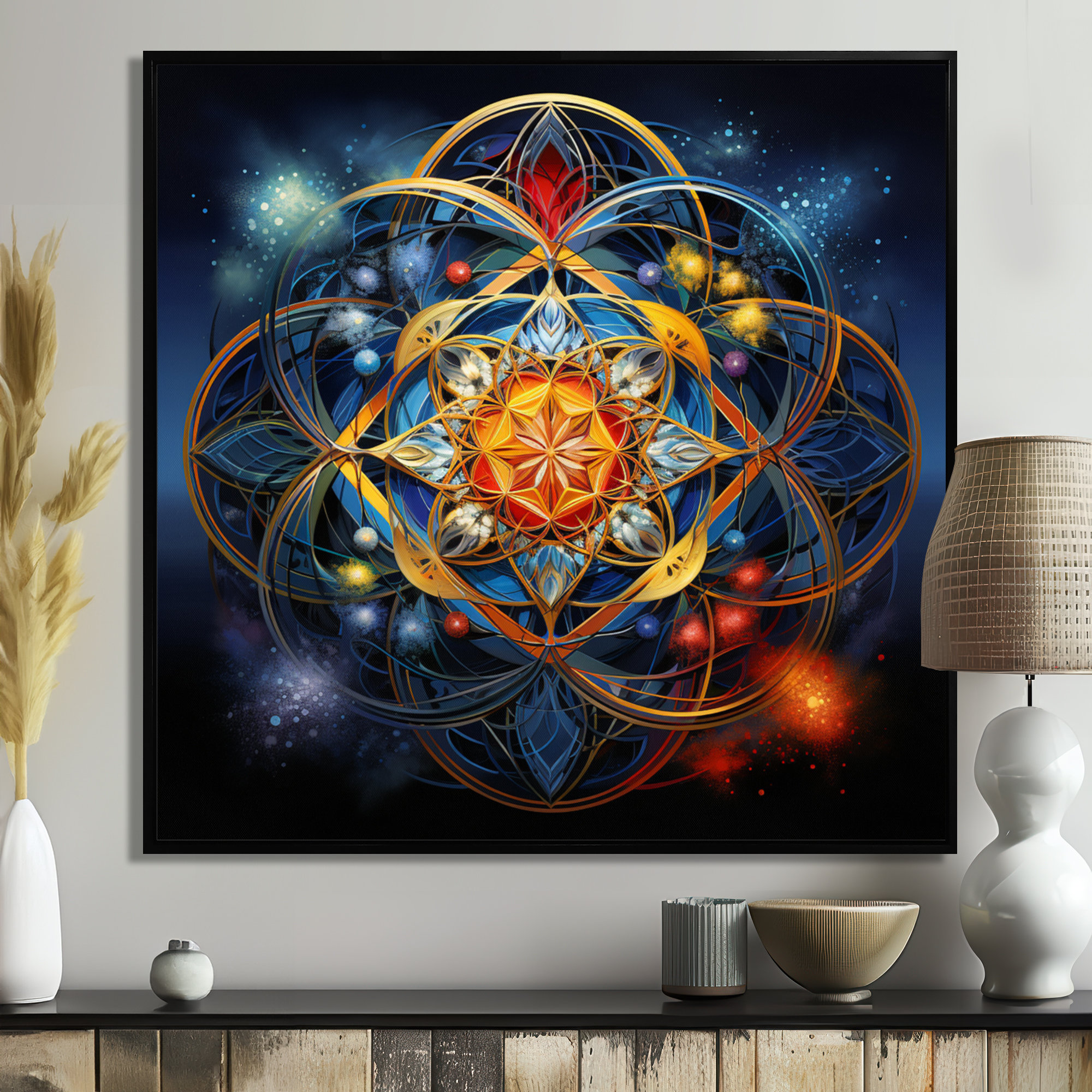 Wrought Studio™ Purple Cosmic Mystery - Boho Mandala Wall Art Living ...