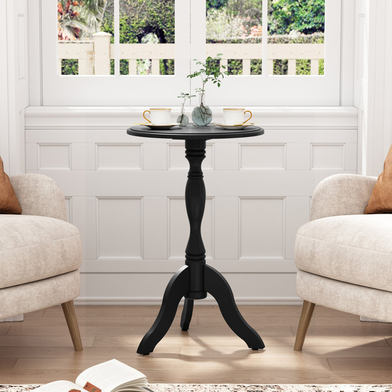 Charlton Home® Davenia Pedestal End Table | Wayfair