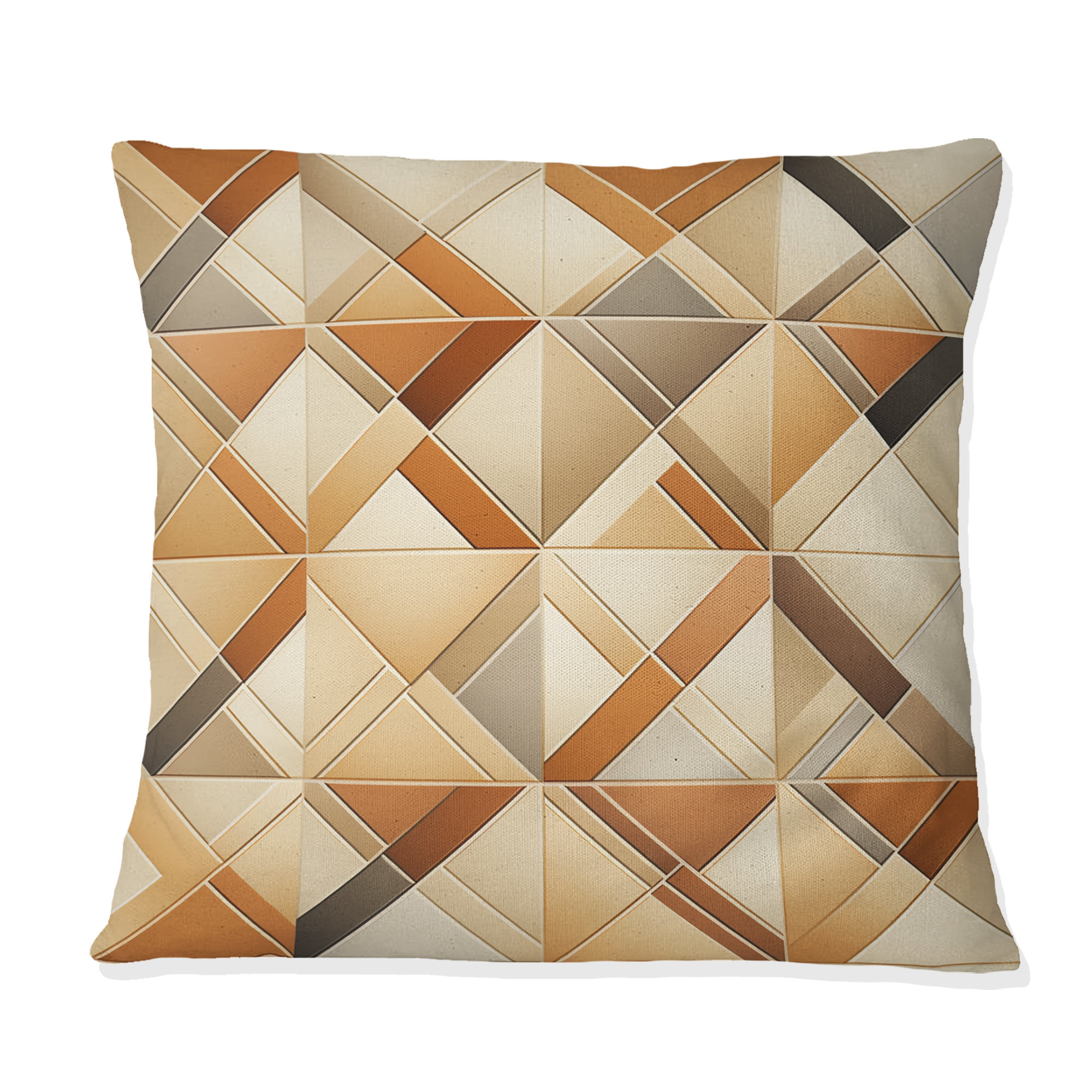 Design Art Beige And Brown Rustic Lattices Geometric - Geometric ...
