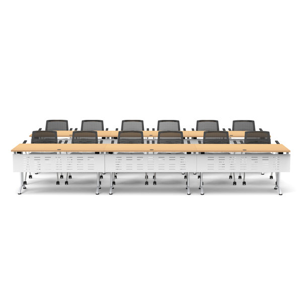 TeamWORK Tables 12 Person Training Meeting Seminar Tables with Modesty ...