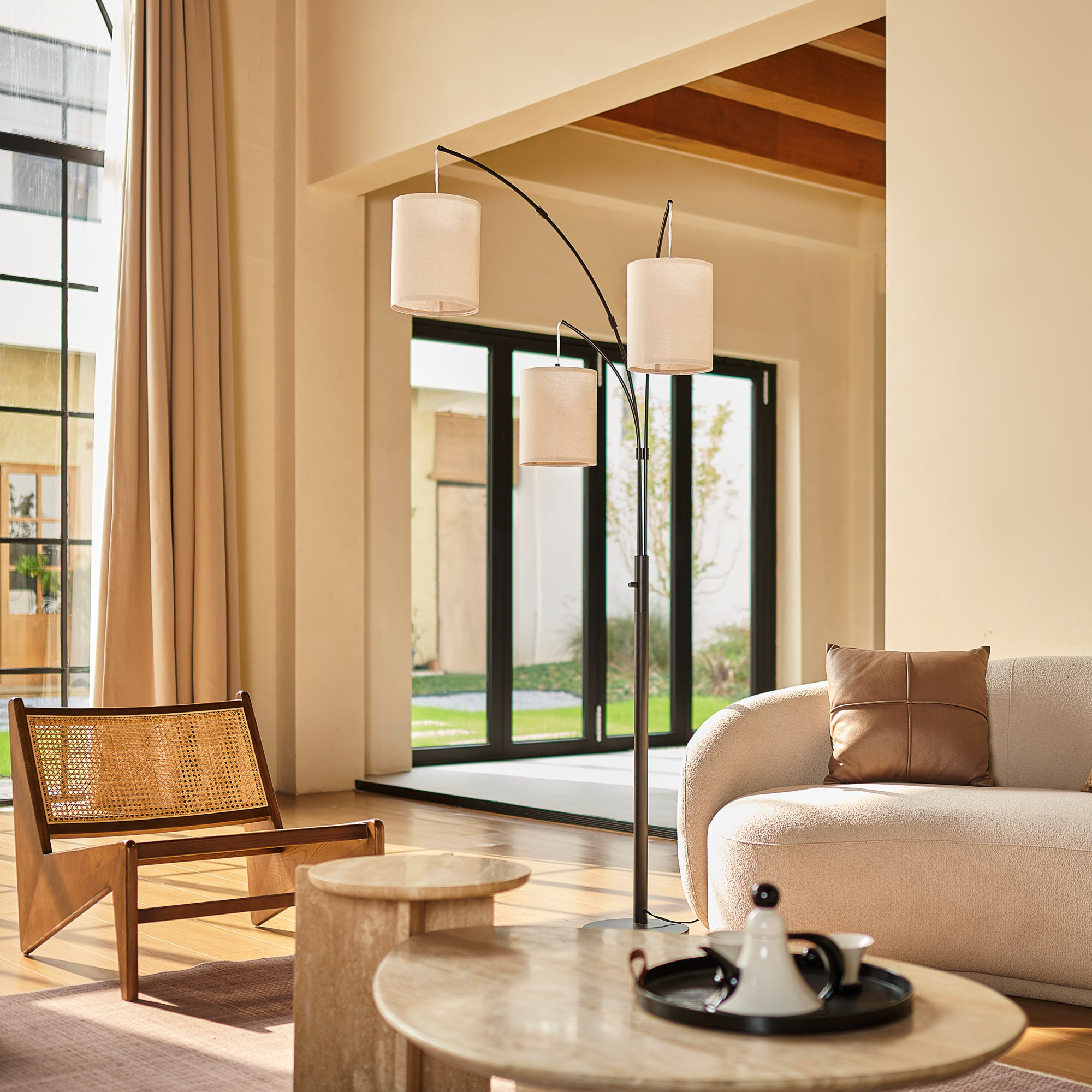 Latitude Run® Bulter 80'' 3-Light Arc Tree Floor Lamp - Wayfair Canada