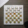 Marble Cultures Checkers Set - 12 Inch Marble Checkers Set With Storage ...