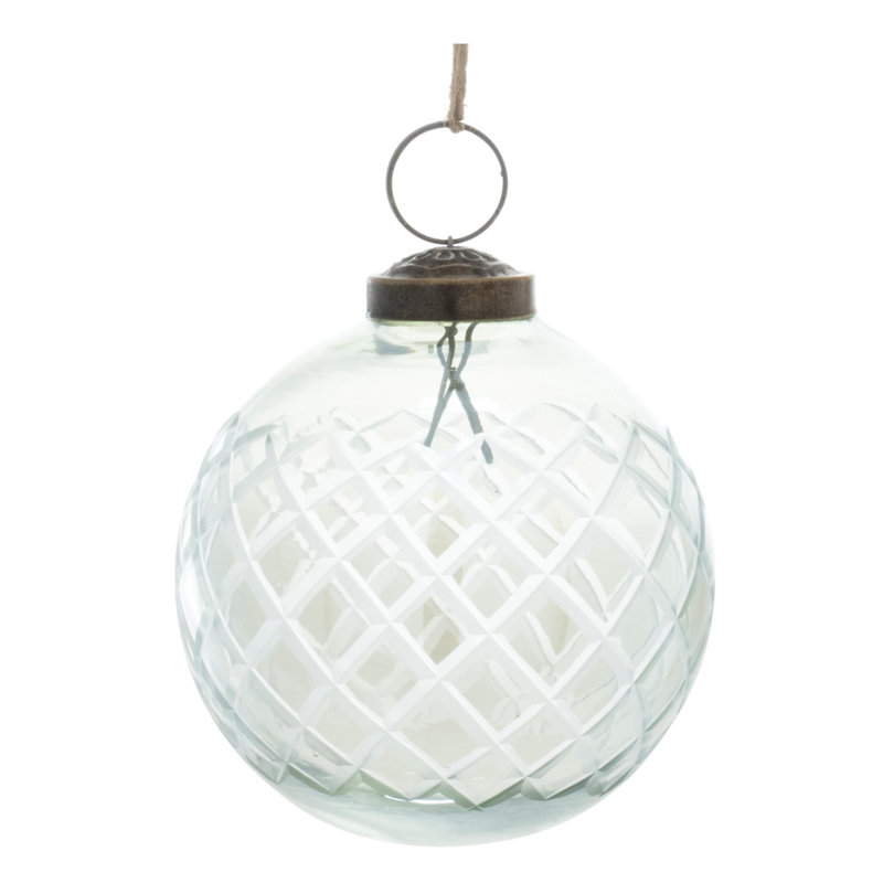 Red Barrel Studio® Etched Glass Ball Ornament (Set of 6) | Wayfair