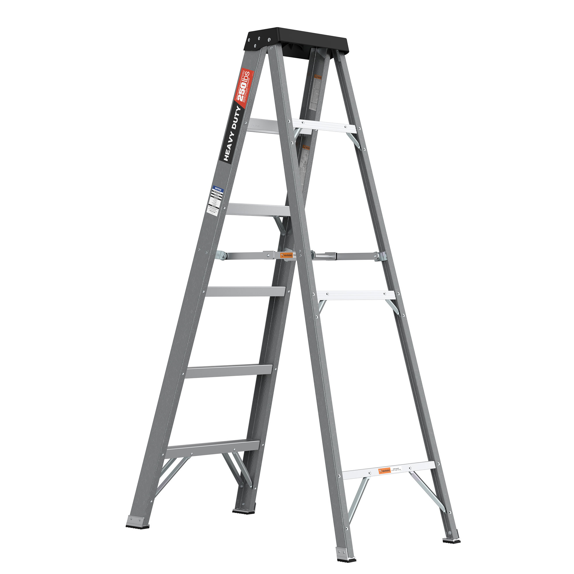 WFX Utility™ 6-Step 250 lbs Single-Sided Ladder with Anti-Slip Pedal ...