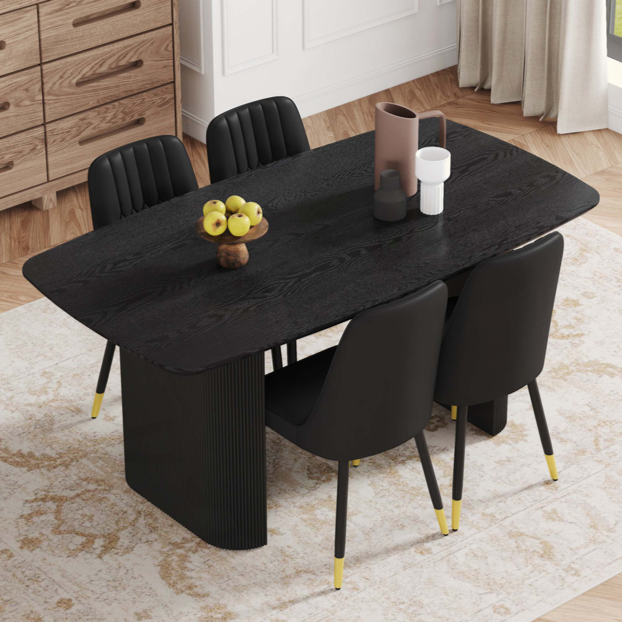 Corrigan Studio Table And Chair Set.Wood Grain MDF Dining Table: A ...