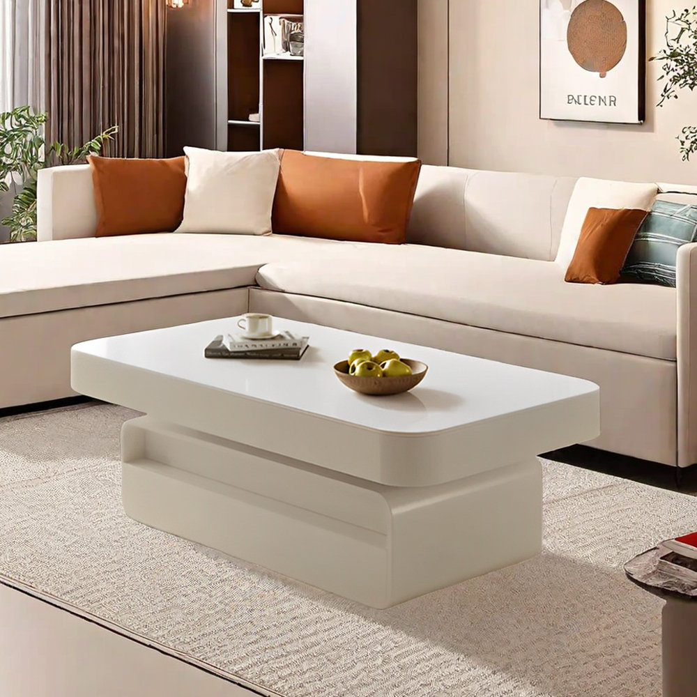 EXCEEB Italian Minimalist Modern Rectangular Coffee Table Coffee Table ...