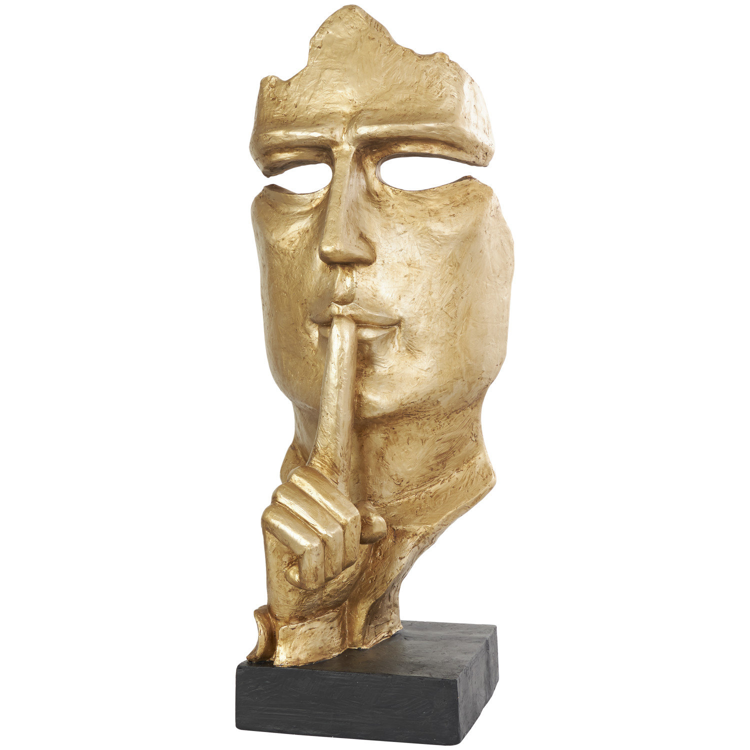 Orren Ellis Clooney Polystone Large Cutout Quiet Gesture Face People ...