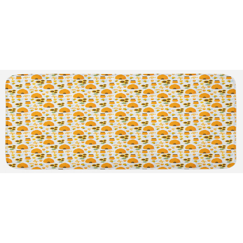East Urban Home Bee Kitchen Mat | Wayfair