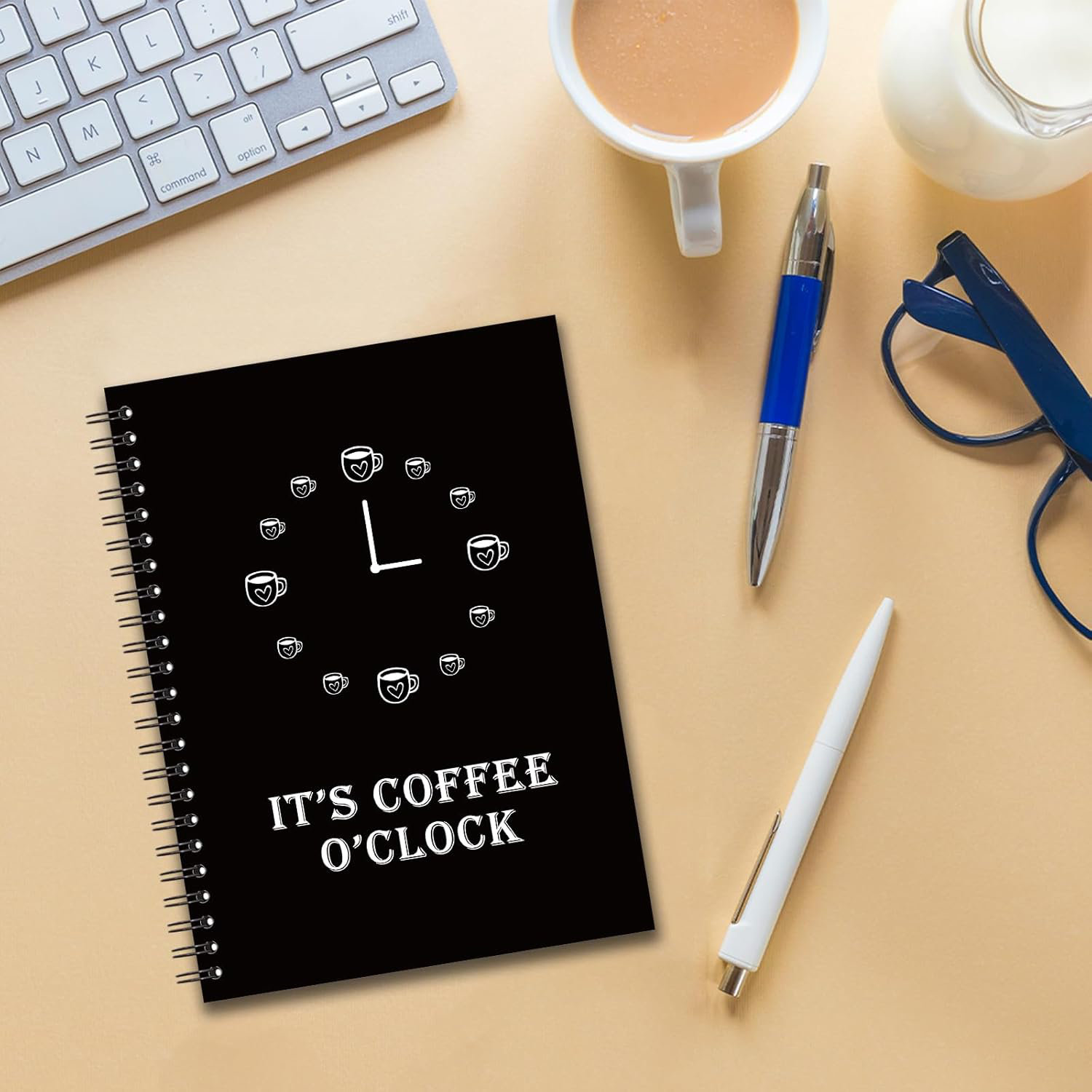 RAPTIZ Coffee Theme Blank Spiral Notebook(160 Pages) It's Coffee O ...