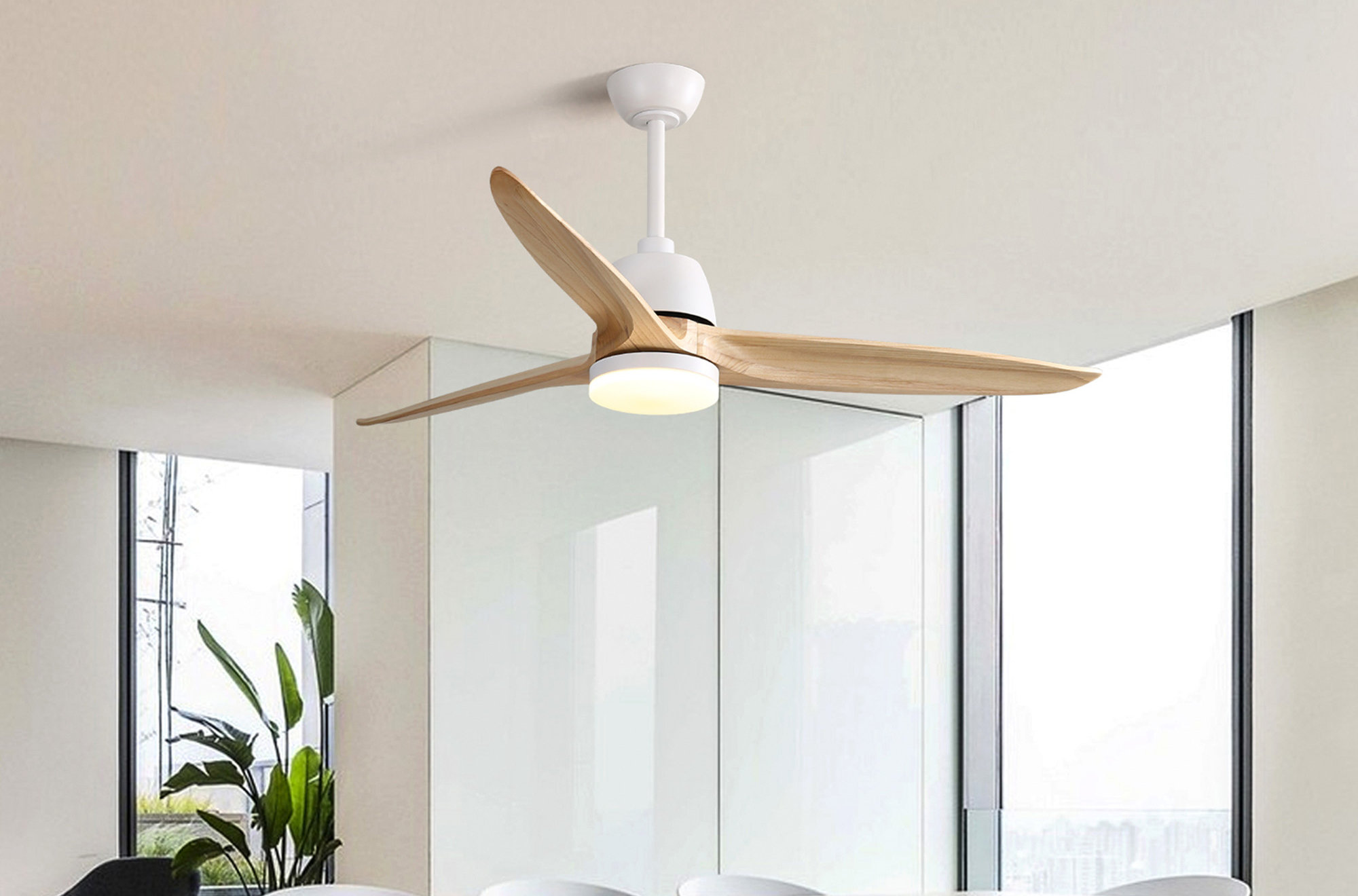 Ivy Bronx 56 Inch Ceiling Fan Light With 6 Speed Remote Energy-saving ...