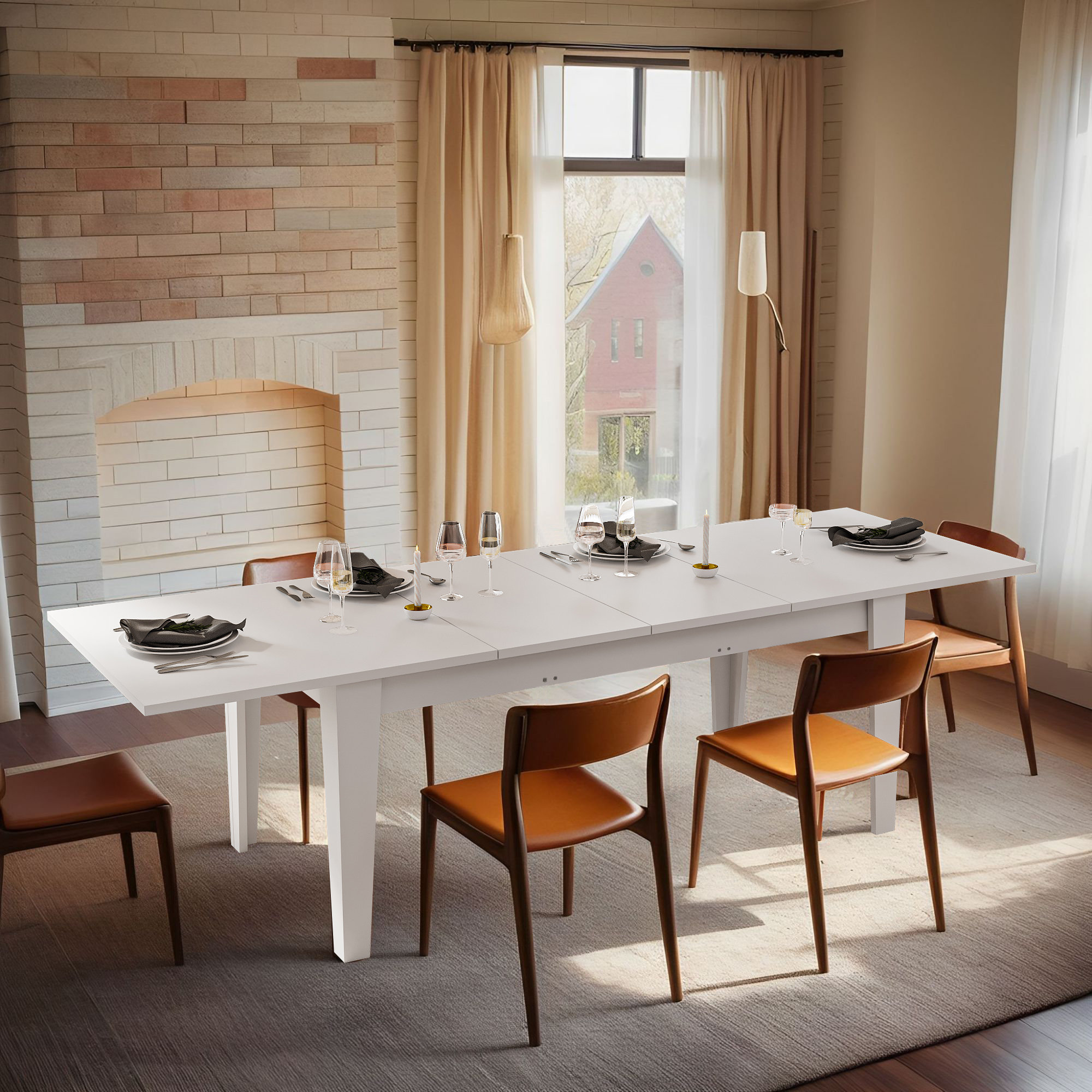 Latitude Run® Dequavious 107" Extendable Dining Table - Wayfair Canada