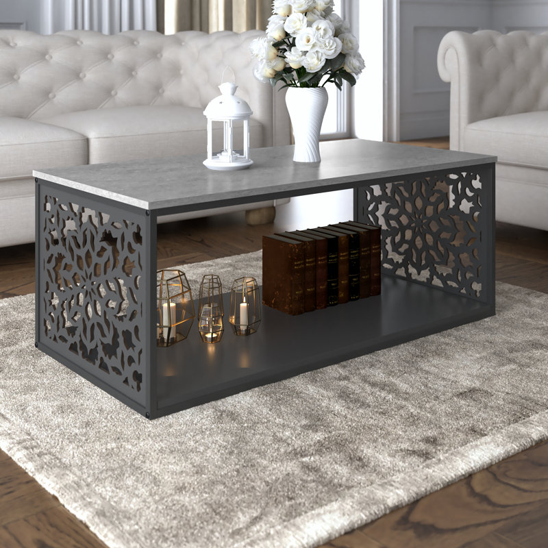 Bungalow Rose Lukasik Mandala Rectangular Coffee Table & Reviews | Wayfair