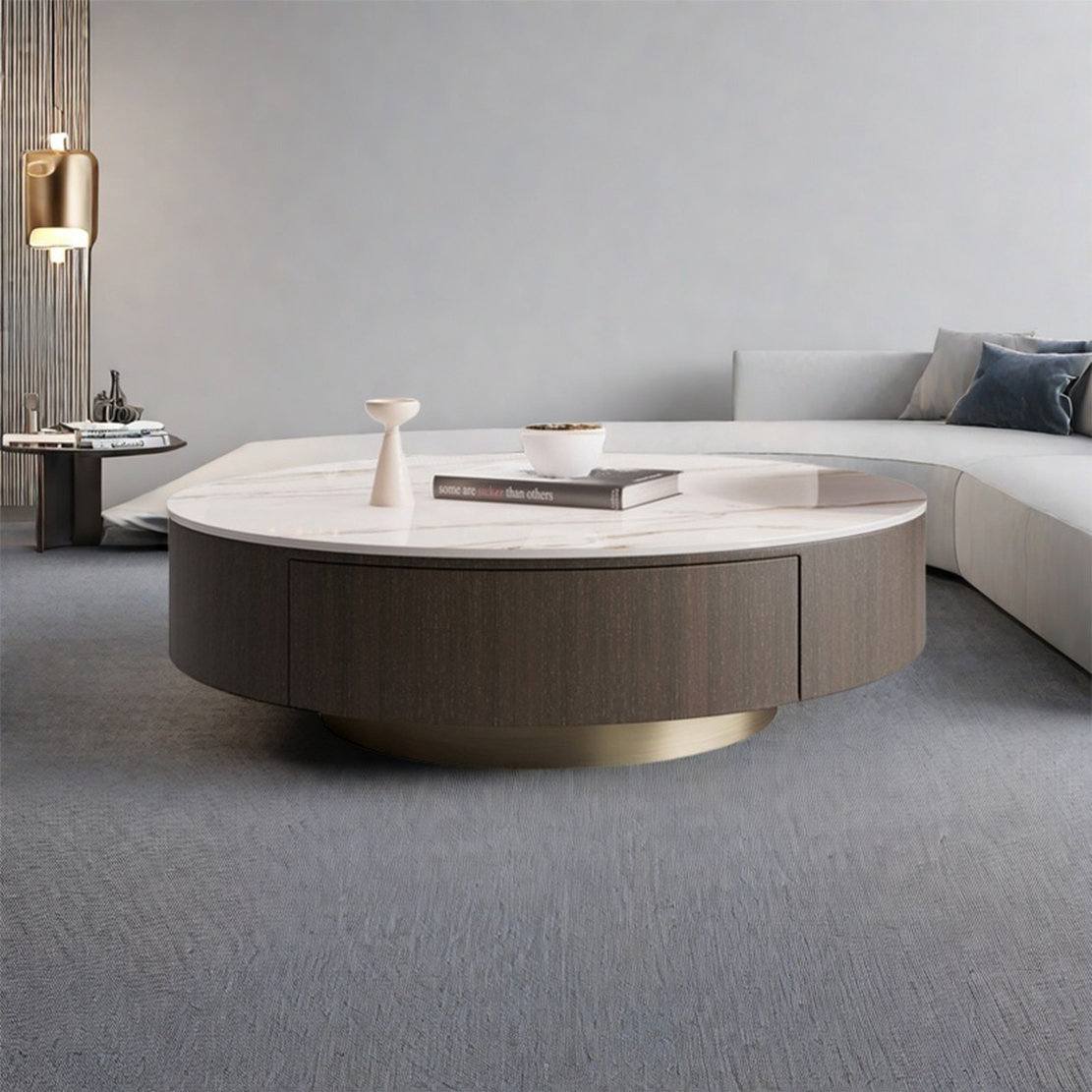 Trentastic Trails Light luxury modern round rock table | Wayfair