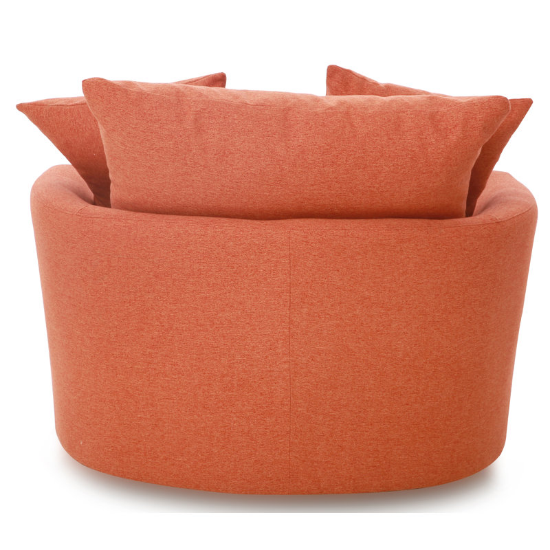 Creative Living Upholstered Swivel Barrel Chair & Reviews | Wayfair