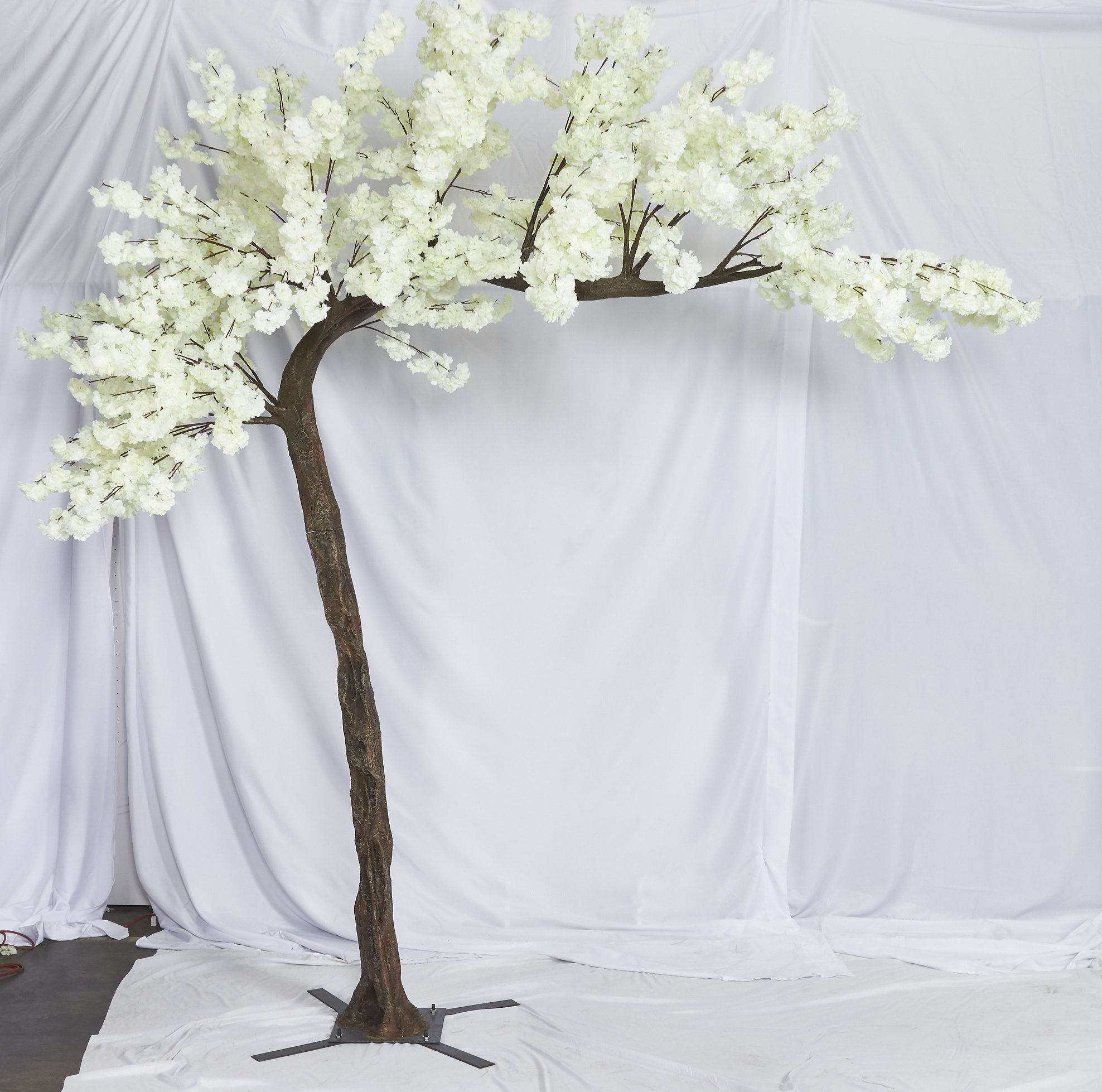 Bala 67'' Faux Flowering Tree in Metal Free Standing | Wayfair