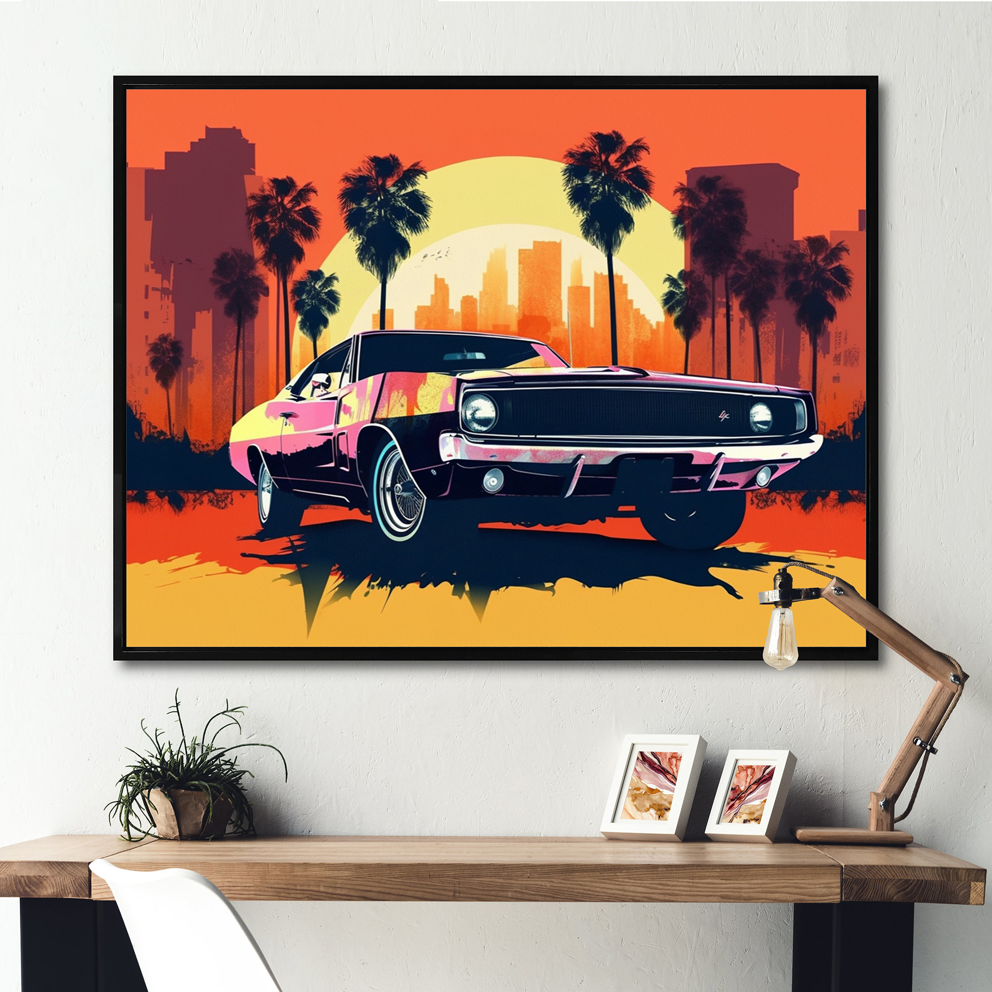 Alcott Hill® 80S Groovy Cars III Framed On Canvas Print | Wayfair
