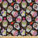 Happy Larry Gerlach All Souls Day Floral Colourful Sugar Skulls Fabric ...