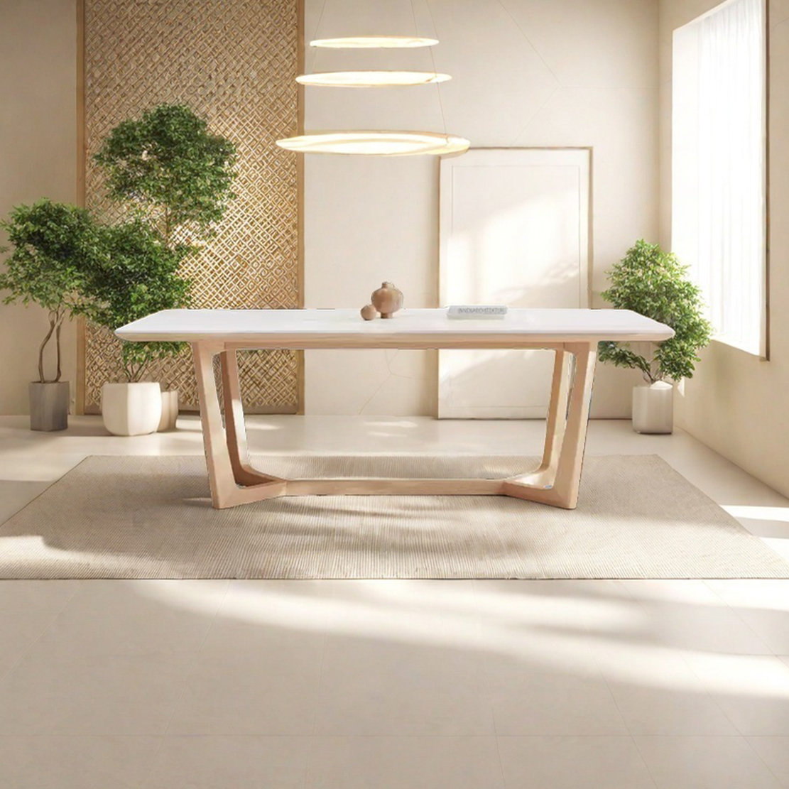 MRzenghong Ash Wood Slate Dining Table | Wayfair