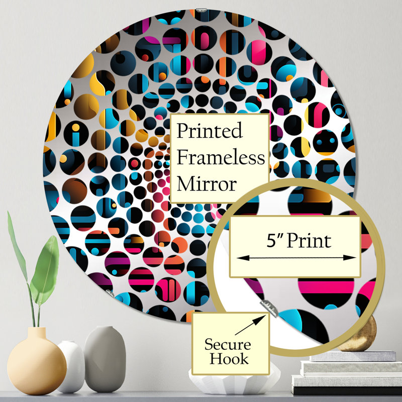 Design Art Neon Futuristic Lined Mirage - Concentric Circles Decorative ...