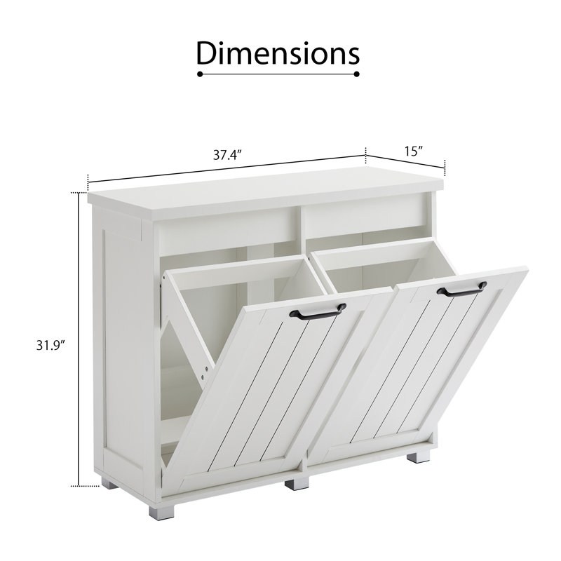 Lanora Lighting Two-Compartment Tilt-Out Laundry Sorter Cabinet | Wayfair
