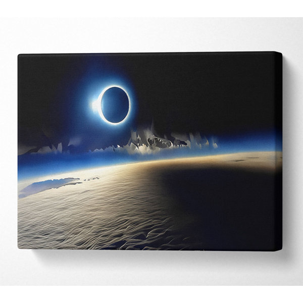 17 Stories Solar Eclipse From Space - Wrapped Canvas Art Prints ...