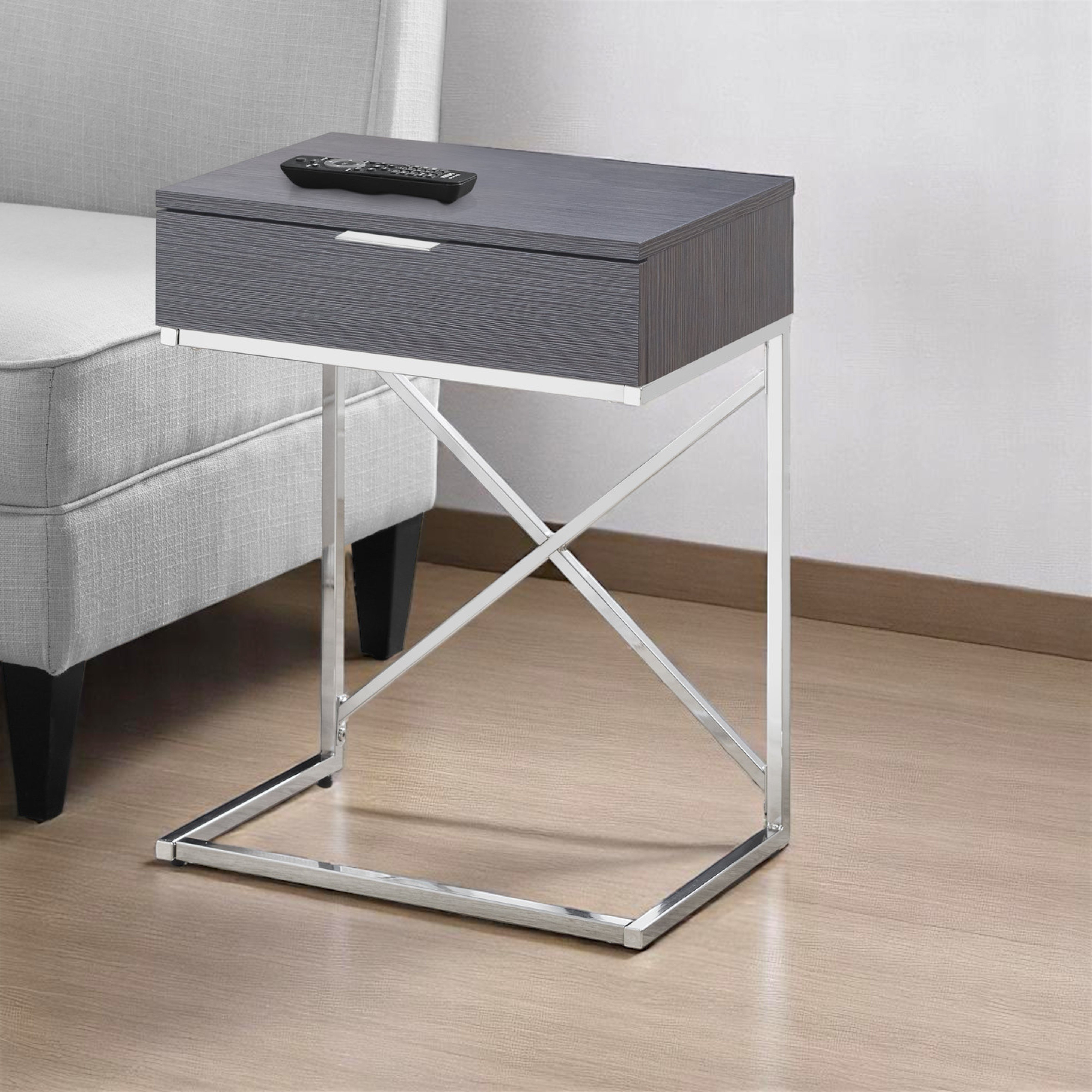 George Oliver Makassar Grey Accent Table | Wayfair