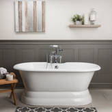 Chevington Laurent x 30'' Freestanding Soaking Cast Iron Bathtub ...