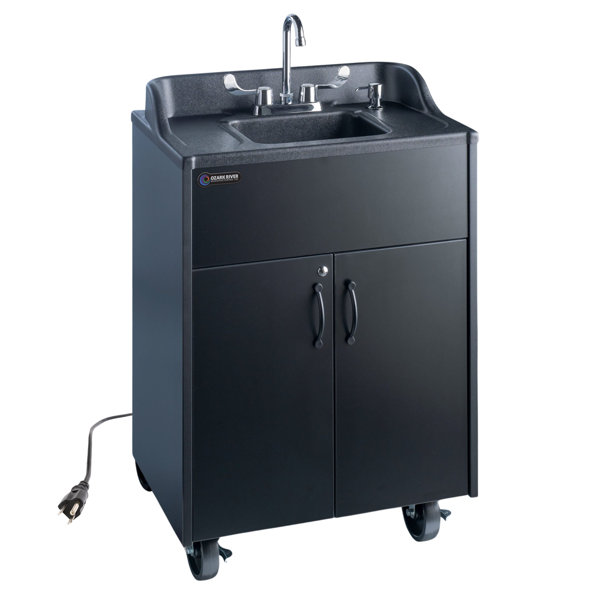 Ozark River Portable Sinks Premier, Black Laminate Cabinet-ABS ...