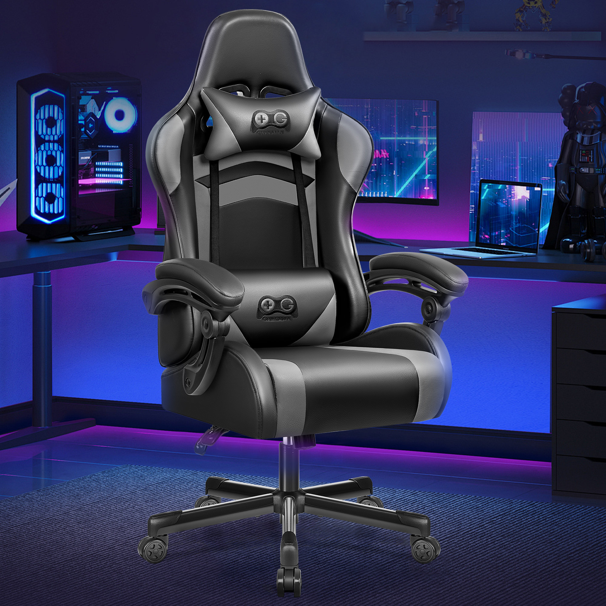 Inbox Zero Freeport Adjustable Reclining Ergonomic Faux Leather ...