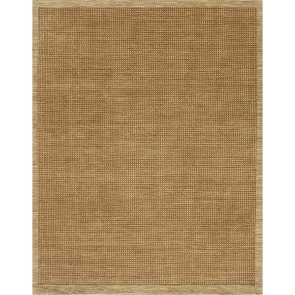 Samad Rugs Textures Hand Knotted Wool Orange Area Rug | Wayfair