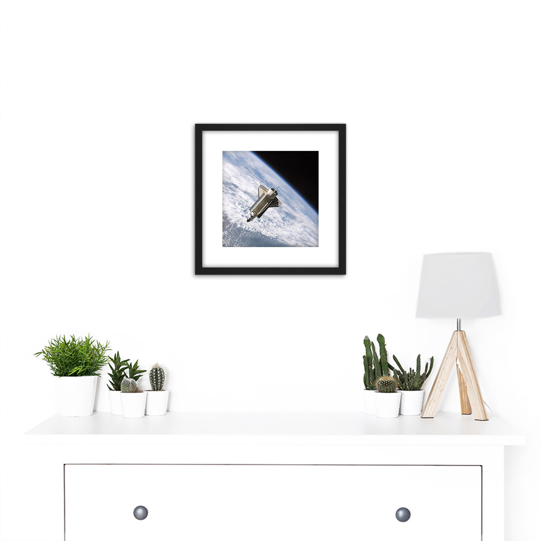17 Stories Space NASA Shuttle Atlantis Over Earth Photo - Picture Frame ...
