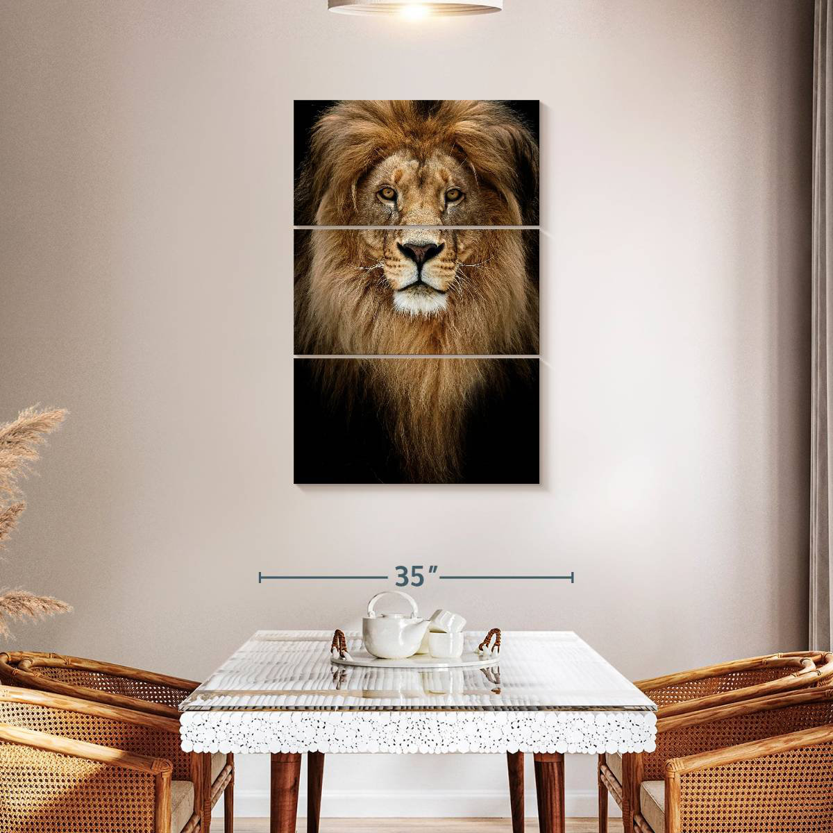 Ebern Designs Brampt Kingly Lion Head | Wayfair