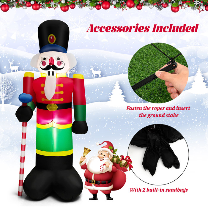 The Holiday Aisle® Nutcracker Soldier, Sandbags Inflatable & Reviews ...