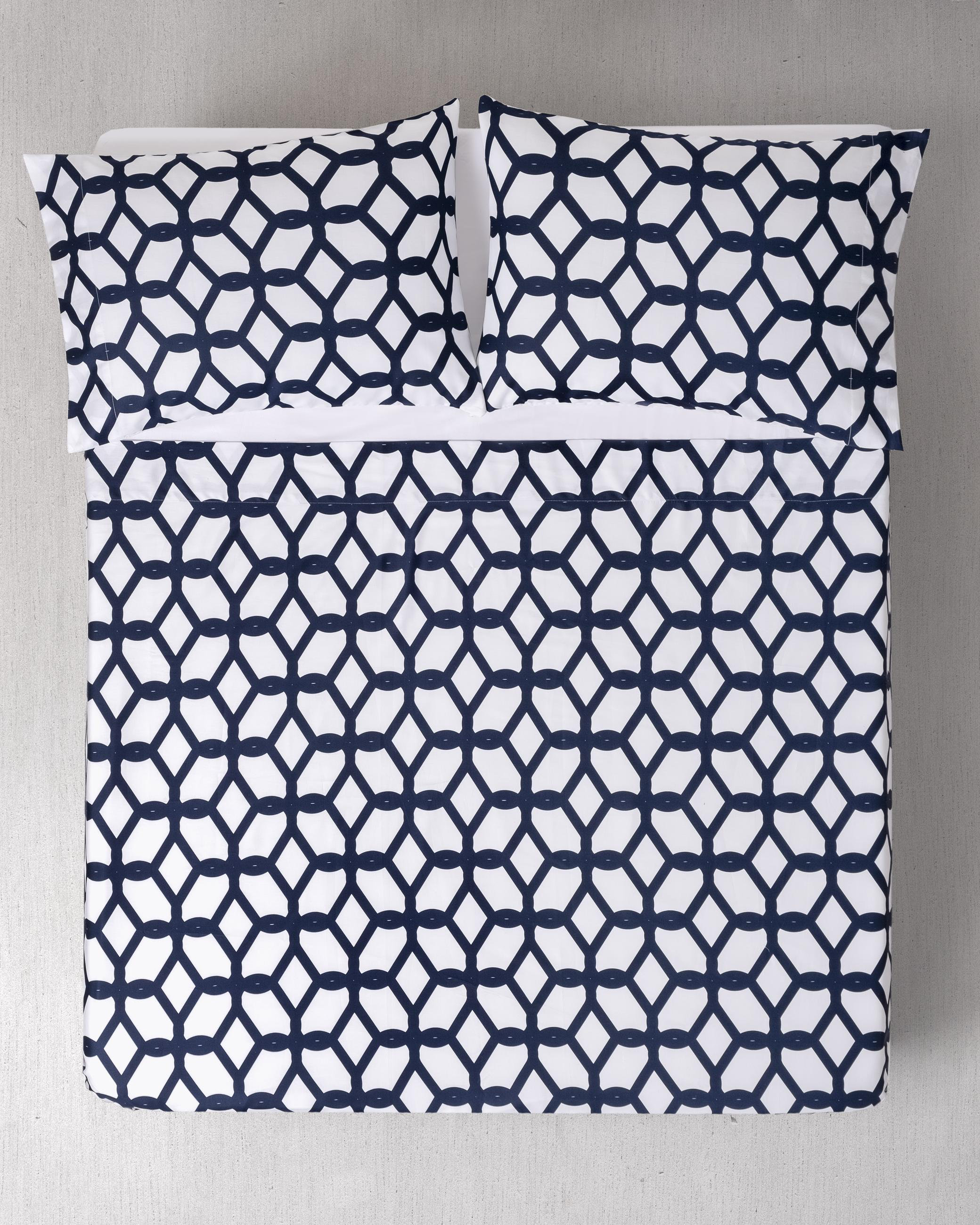 Brooks Brothers Chain Link Allover Printed 4 Piece 100% Cotton Guest ...