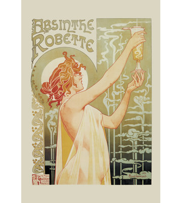 Trademark Fine Art "Absinthe Robette" by Privat Livemont Framed Vintage ...