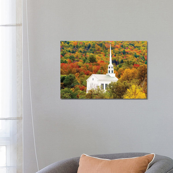 Brayden Studio Church In Stowe , Autumn, Vermont New England by Susanne ...