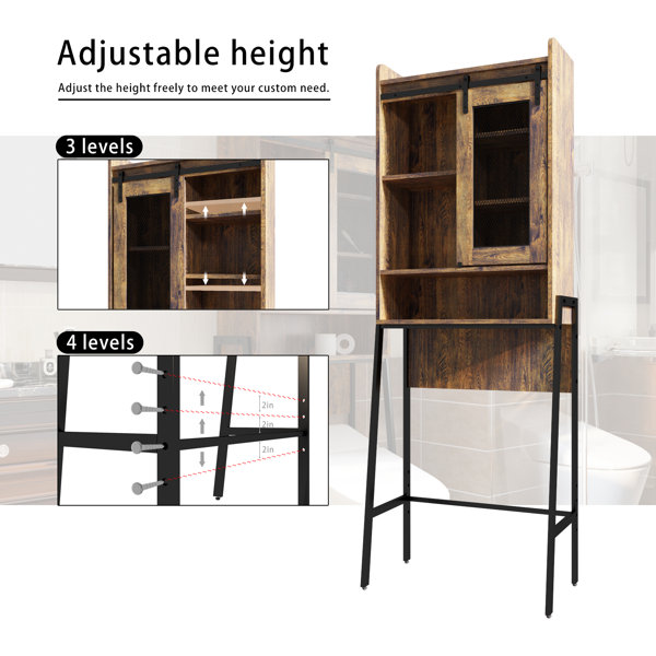 Williston Forge Dakesha Freestanding Over-the-Toilet Storage & Reviews ...