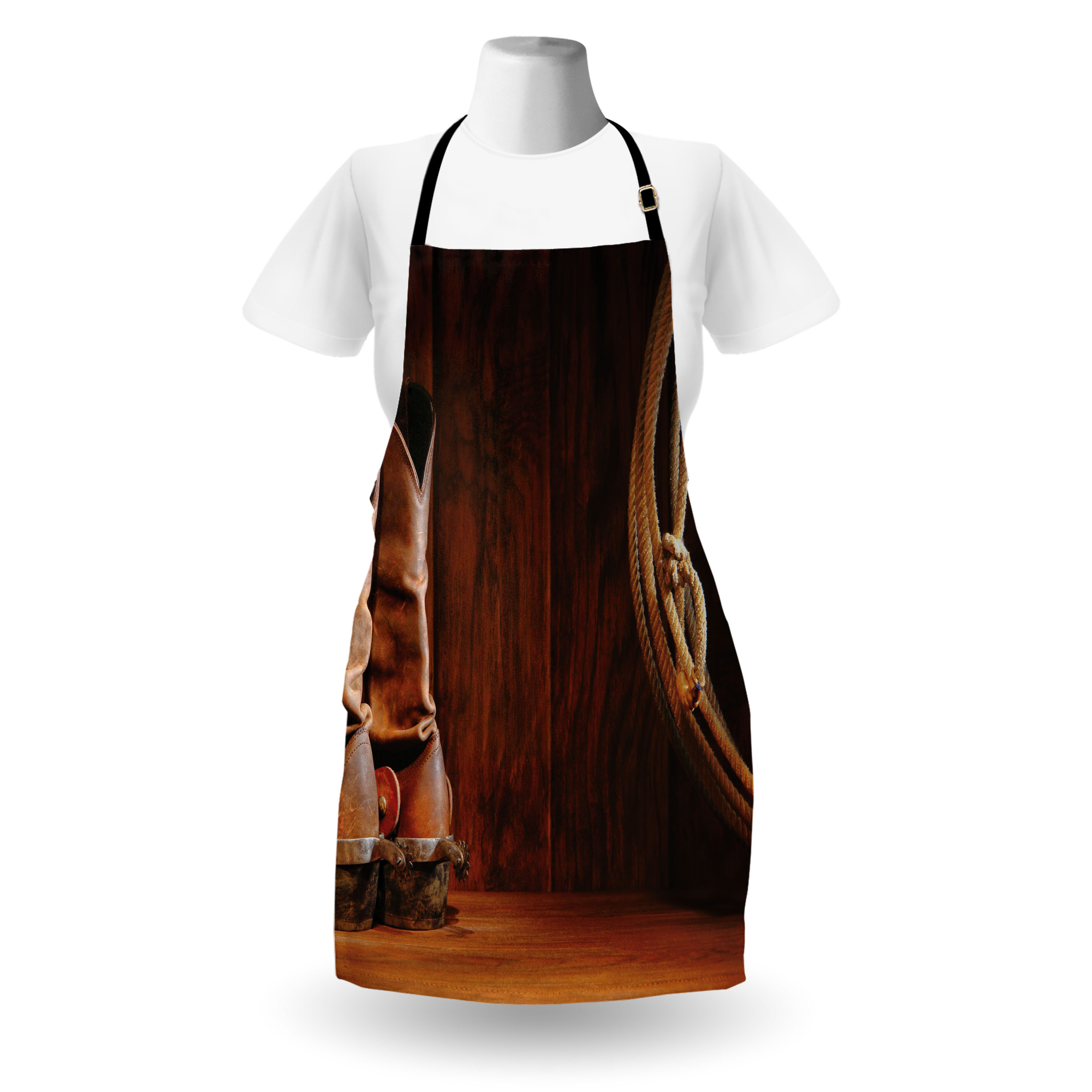 East Urban Home Western Apron, Cooking Gardening, Adult Size, Umber ...