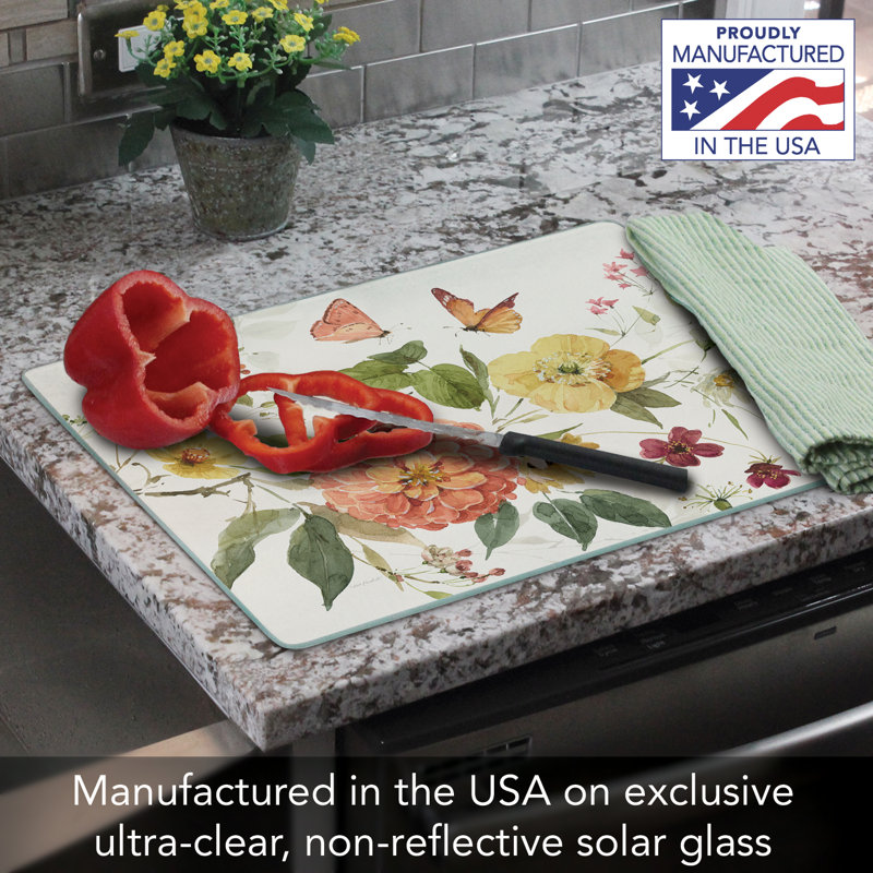 CounterArt Blessed by Nature Tempered Glass Cutting Board | Wayfair