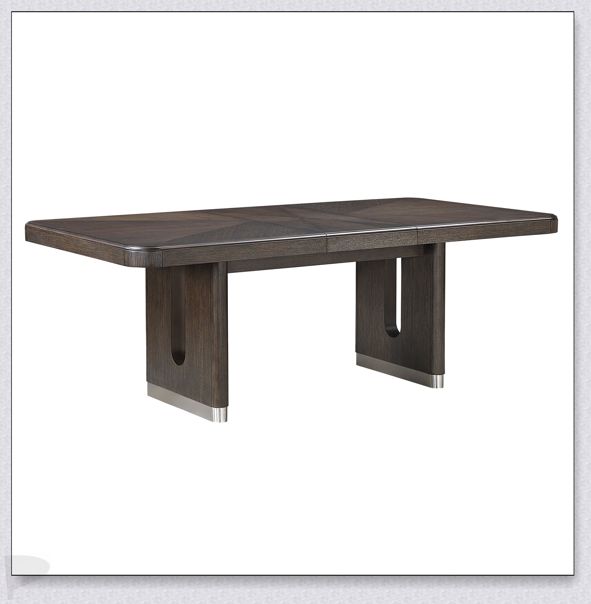 Hokku Designs Modern Rectangular Dining Table With Extension Leaf ...