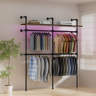 17 Stories Wall Mounted Industrial Pipe Clothing Rack – Heavy Duty ...