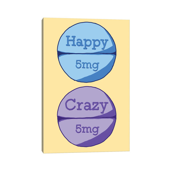 Maturi Happy Crazy Pill Yellow | Wayfair.co.uk