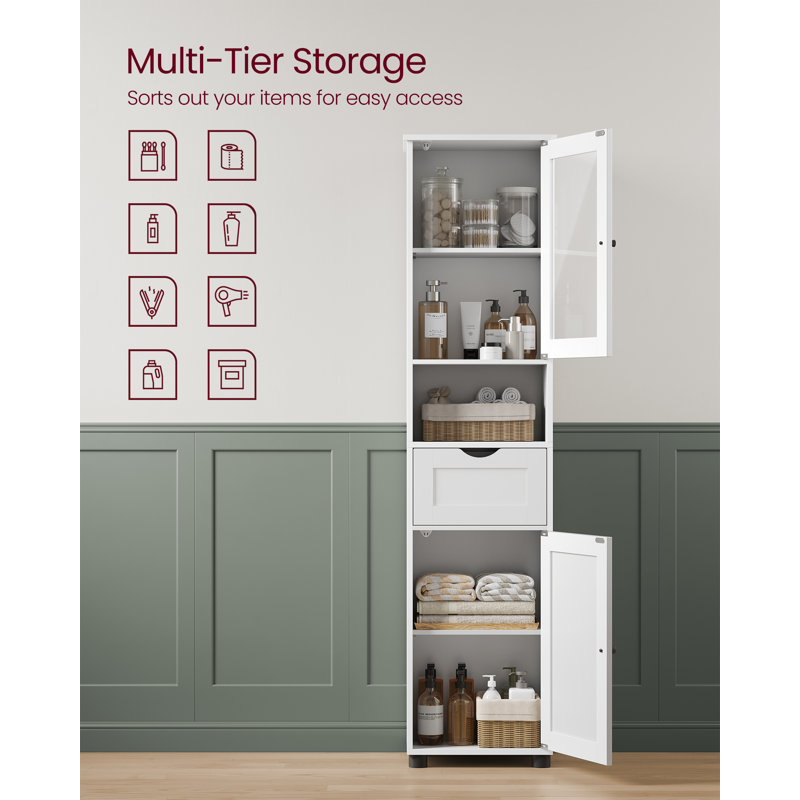 Ivy Bronx Lenward Freestanding Linen Cabinet & Reviews | Wayfair