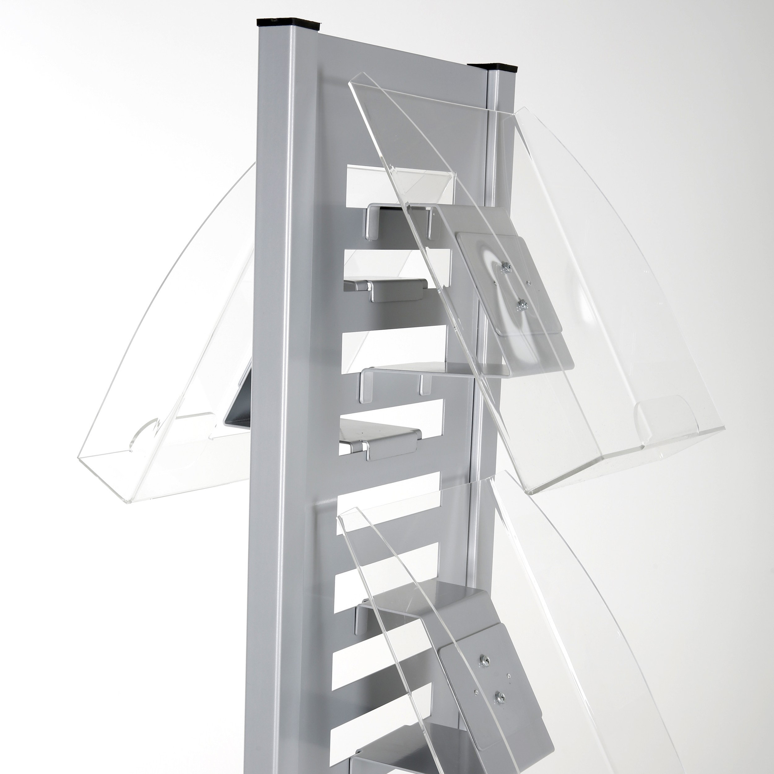 MT Displays 67.36" H Rotating Metal Brochure and Pamphlet Rack | Wayfair